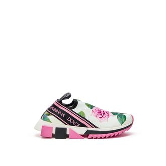 Dolce & Gabbana Femme, Chaussures, Rose, Taille: 36 EU Sorrento Slip-On Print Baskets