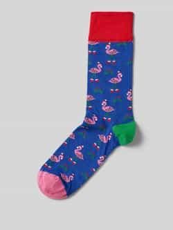DillySocks Socken mit Motiv-Stitching Modell Flamingo