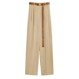 Max Mara Canvas-Hose mit franz&ouml;sischen Taschen - - Trousers - Damen - Beige - M