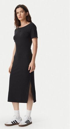 adidas Kleid f&uuml;r den Alltag Adidas Kit Small Logo Rib Dress KF2434 Schwarz Slim Fit