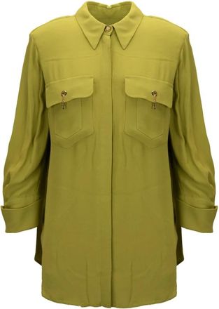 Elisabetta Franchi Femme, Blouses et Chemises, Vert, Taille: 44 FR Chemise Body