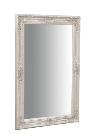 Biscottini International Wandspiegel L60,5XPR4,5XH90,5 Silber - Spiegel Dekoration Haus - Spiegel Schlafzimmer - Badezimmerspiegel - Wohnkultur