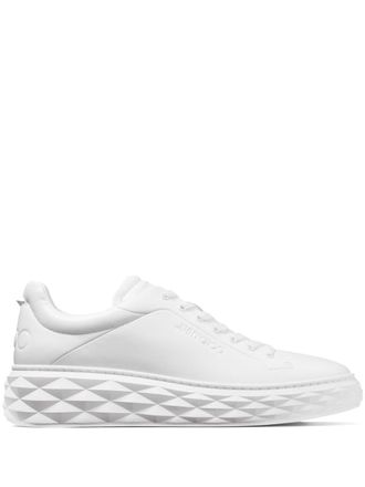 Jimmy Choo London baskets Diamond Maxi en cuir - Blanc