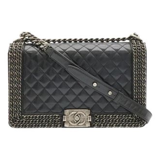 Chanel Pre-owned Boy Leder Schultertasche - - Pre-owned - Damen - Schwarzk - ONE SIZE