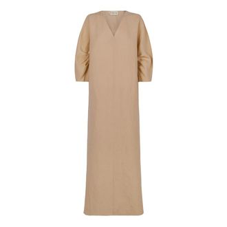 Cortana Leinen und Virgin Wool Tunika Kleid - - Dresses - Damen - Beige - M