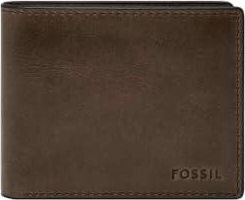 Fossil Derrick, Accessoire de Voyage-Portefeuille à Double pli Homme, Gris, X-Small