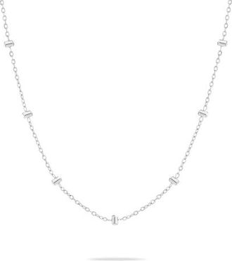 Tamaris 32029090 Collier pour femme en acier inoxydable avec 7 pierres de verre, 45 cm, Acier inoxydable, Verre