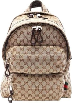 Gucci Sac &agrave; dos vintage doccasion - Homme - Pre-owned - Beige - Taille: ONE Size