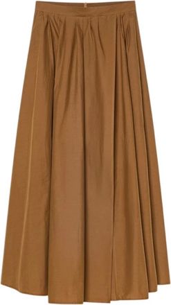 Forte_Forte Femme, Jupes, Brun, Taille: 40 FR Jupe longue en popeline