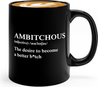 Generic Trinkbecher Ambitchous - Wortbedeutungen Lustige Steingut Kaffeetassen Motiv Becher Aus Porzellan F&uuml;r Zuhause Saft Mokka