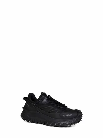 Moncler Mens Sneakers Trailgrip Gtx Black Calf Leather Trainers