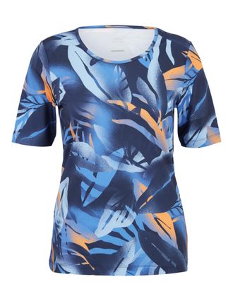 Joy Sport-T-Shirt f&uuml;r Damen Verena mit hohem 46, Blue Leaf Print