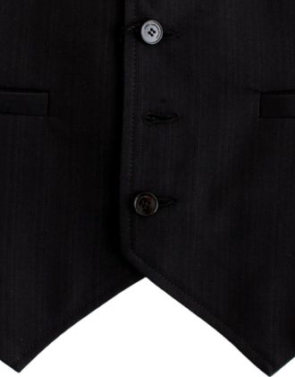 Costume National Mens Black Striped Cotton Casual Vest Clothing