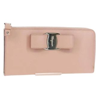 Ferragamo Portefeuille en cuir Pre-owned - Femme - Pre-owned - Rose - Taille: ONE Size