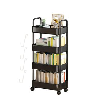 Generico Lagerroller, Mehrzweck-Aufbewahrung, mit 3/4 Ebenen, mobiler Organizer mit R&auml;dern und Haken, Heimorganisation