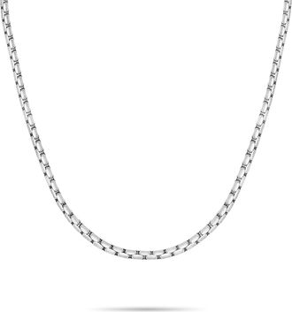 s.Oliver Herren Necklace - Halskette aus mattiertem Edelstahl - Silber - Venezianerkette 55 cm - wasserfest & hautfreundlich