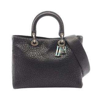 Dior Sac 2way Pre-owned Diorissimo en cuir de veau - Femme - Pre-owned - Noir - Taille: ONE Size