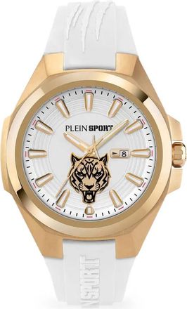Plein Sport montre &agrave; motif tigre 44 mm - Blanc