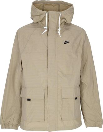 Nike Homme, Vestes, Vert, Taille: XL Veste Coupe-Vent Ajustable Kaki/Noir