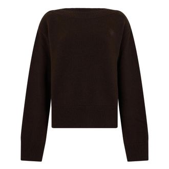 Gucci Strickpullover aus Kaschmir mit Stickerei - - Knitwear - Damen - Braun - M