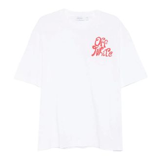 Off-white Homme, Tops, Blanc, Taille: XL Spray Logo Skate T-shirt