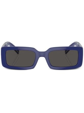 Dolce & Gabbana Eyewear Eckige Sonnenbrille mit Logo-Print - Blau