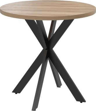 HOMCOM Esstisch 75 x 75 cm rund K&uuml;chentisch f&uuml;r 2-4 Personen modern Esszimmertisch mit Spinnenfu&szlig; Kleiner Tisch f&uuml;r K&uuml;che, Esszimmer und Wohnzimmer Braun