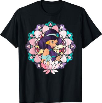 Disney Aladdin Jasmine Stained Glass Lotus Graphic T-Shirt T-Shirt
