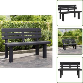 vidaXL The Living Store - Banc de jardin anthracite 110x52x71 cm polypropyl&egrave;ne - Banc De Jardin - Mobilier De Jardin - Chaise De Jardin - Fauteuil De Jardin