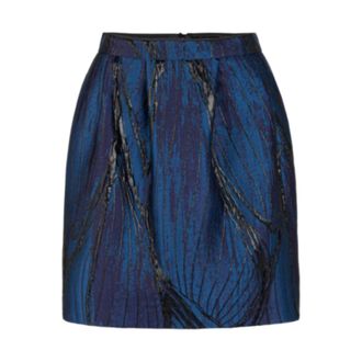 Marc Cain Gl&auml;nzender beschichteter Minirock - - Skirts - Damen - Blau - XL