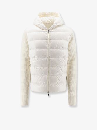 Moncler Nylon jacket with wool and cashmere blend sleeves - MONCLER - gender_Man