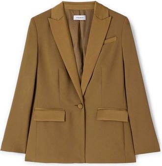 Motivi Femme, Vestes, Vert, Taille: 38 FR Blazer en satin envers