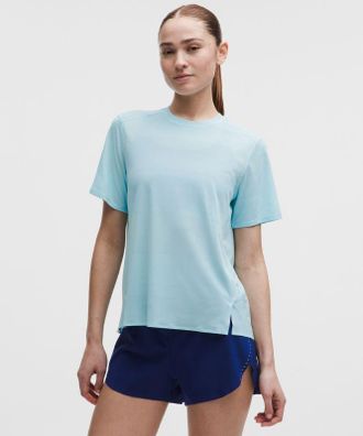 lululemon T-Shirt Fast and Free Bandes perfor&eacute;es pour Femmes - Taille XL