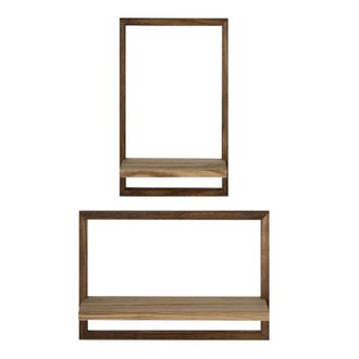 Generic Schwebendes quadratisches Wandregal - Stilvolle schwebende Regale aus Holz | Montagehalterungen f&uuml;r Wandregale f&uuml;r Wohnzimmer, Schlafzimmer oder B&uuml;ro