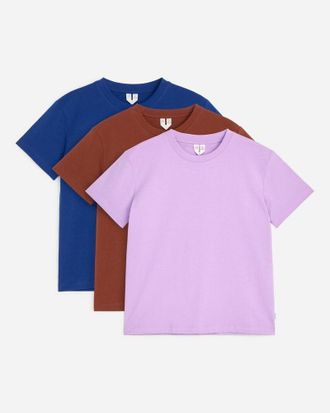 Arket T-Shirt Mit Rundhalsausschnitt 3er-Pack -Rot