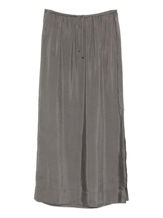 Erika Cavallini Semi Couture jupe cupro à coupe longue - Gris