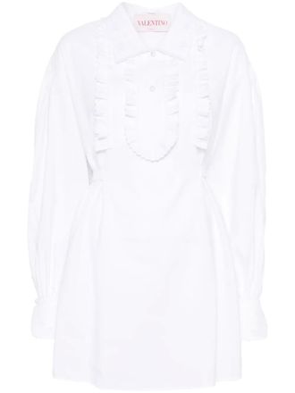 Valentino Garavani robe courte à volants - Blanc