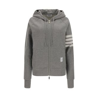 Thom Browne Logo Hoodie - - Sweatshirts & Hoodies - Damen - Grau - M