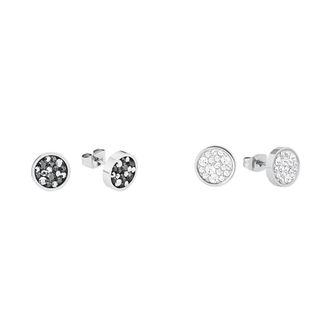 s.Oliver Ohrstecker Edelstahl Damen Ohrschmuck, mit Kristall & Ohrstecker Edelstahl Damen Ohrschmuck, mit Kristall, 1 cm, Silber, Kommt in Schmuck Geschenk Box