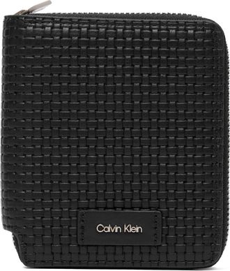 Calvin Klein Geldbörse Calvin Klein Embossed Woven Zip Billfold LV04D1112G Schwarz
