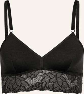 erlich textil Erlich Textil Amelie Bralette Mit Spitze B&uuml;gellos Aus Modal - Verstellbare Tr&auml;ger schwarz