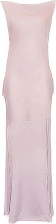 Rotate Rotate Birger Christensen, Femme, Robes, Rose, Taille: 42 FR Long Dress With Tone-On-Tone Floral Embroidery