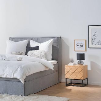 Naturoo home24 Nachtkommode Pattada 48 x 55 x 42cm Braun/Beige