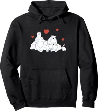 Coca Cola Ware Polar Bears and Penguin Love Coke Big Chest Logo Pullover Hoodie