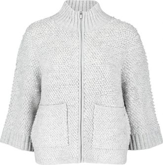 Betty & Co Strick-Cardigan mit Rei&szlig;verschluss - - Knitwear - Damen - Grau - XL
