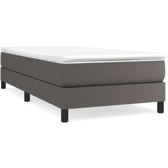 vidaXL Bettgestell Grau 80x200 cm Kunstleder Vidaxl