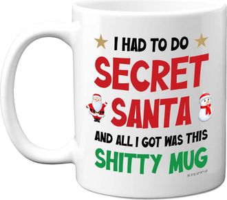 Stuff4 Lustige Wichtel-Geschenke - All I Got Was This Sh*tty Tasse - sarkastisches Geschenk f&uuml;r Arbeitskollegen unter 4,5 kg, unh&ouml;fliche Weihnachtsgeschenkid