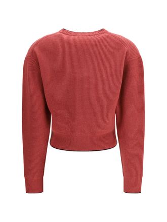 Chlo&eacute; Womens Cropped Pullover Coppery Pink Sweater