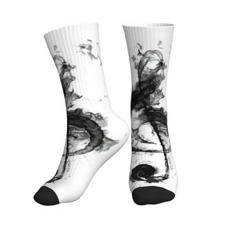 Generic Renforcées Homme Chaussettes Musique De Fumée Noire Socquettes De Sport Respirantes Chaussettes Courtes Pour Femme Courir Sport 40Cm