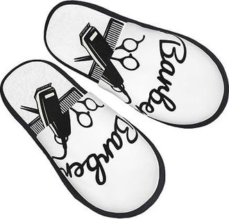Generic Chaussons Je Suis Barbier Doux Pantoufles Anti Odeur Slippers Pour Chambre De Camping Voyage M